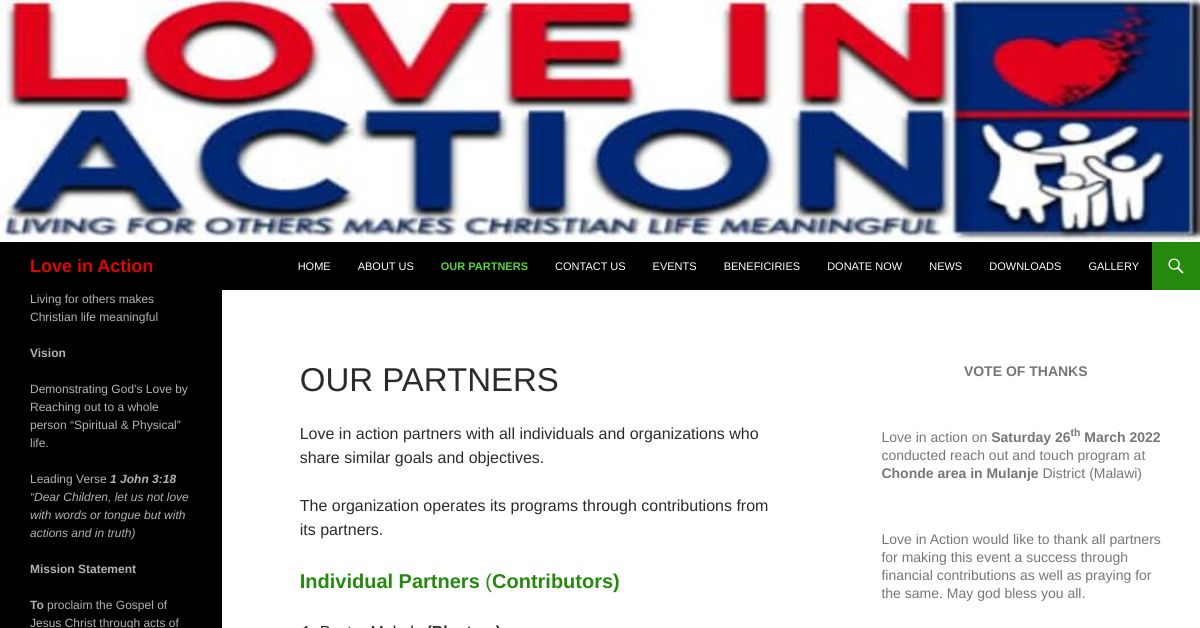 Our Partners | Love in Action